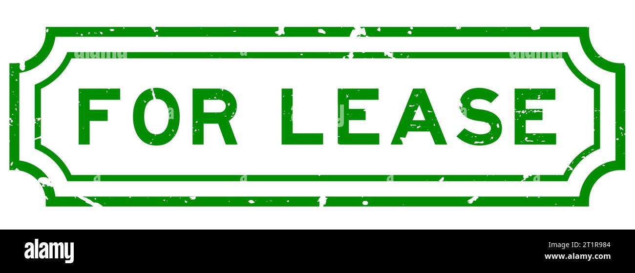Grunge green for lease word rubber seal stamp on white background Stock ...