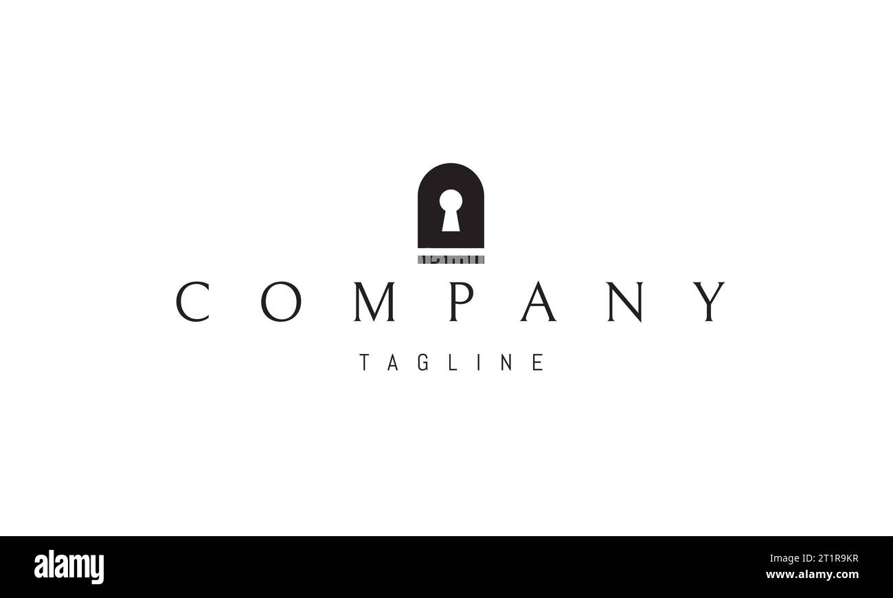 Vector logo with an abstract image of a keyhole in an arch Stock Vector ...