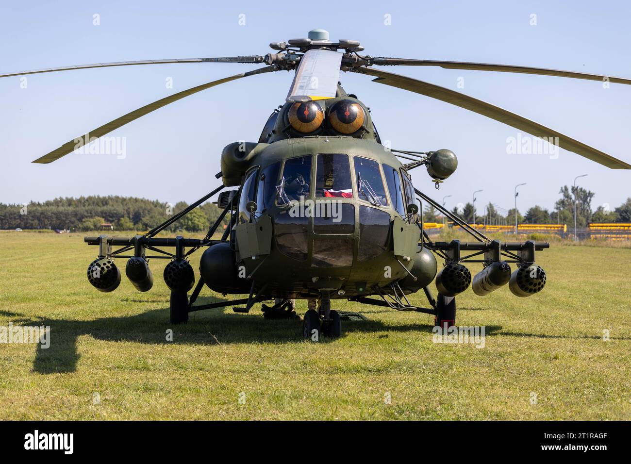 Military helicopter Mi8 Mi17 Polish Airforce Stock Photo - Alamy