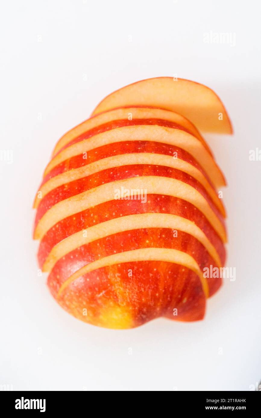 Sliced red apples Stock Photo - Alamy