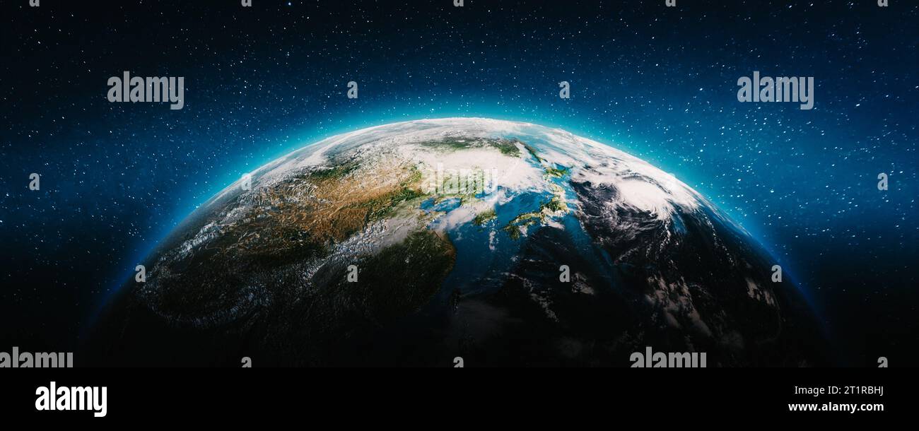 Planet Earth - Asia. Elements of this image furnished by NASA. 3d ...