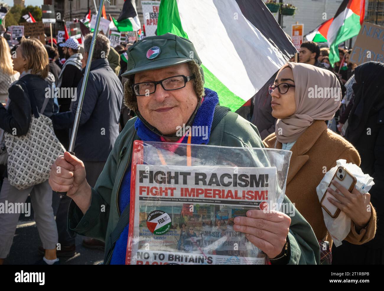 London, UK. 14 Oct 2023: A middle-aged man from the Revolutionary ...