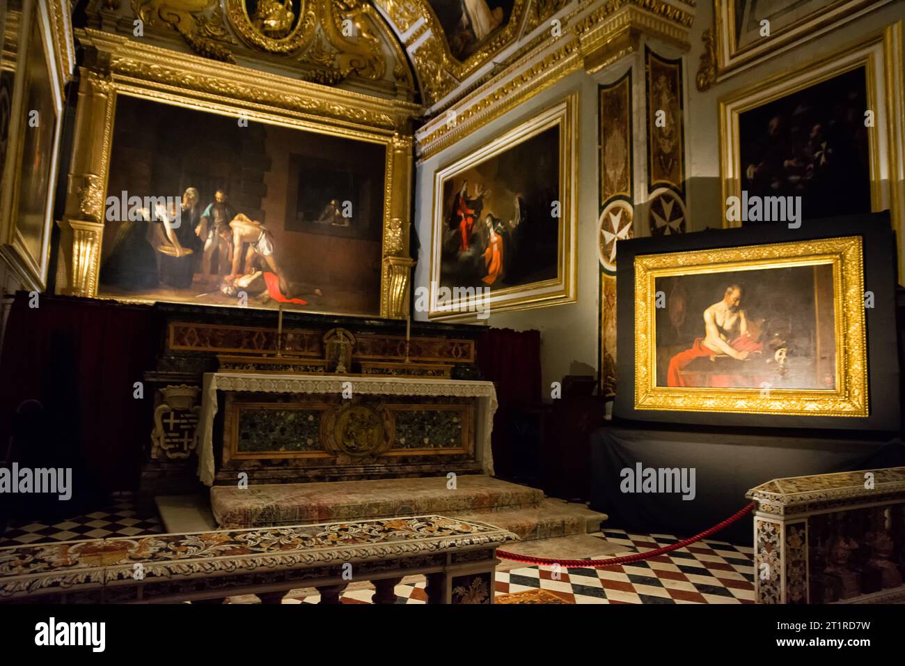 Valletta, Malta - 17 June 2023: Sacristy room inside the Valletta co ...