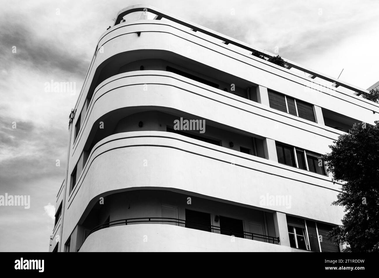 Typical Bauhaus inspired architectral detail from Tel Aviv, also called ...