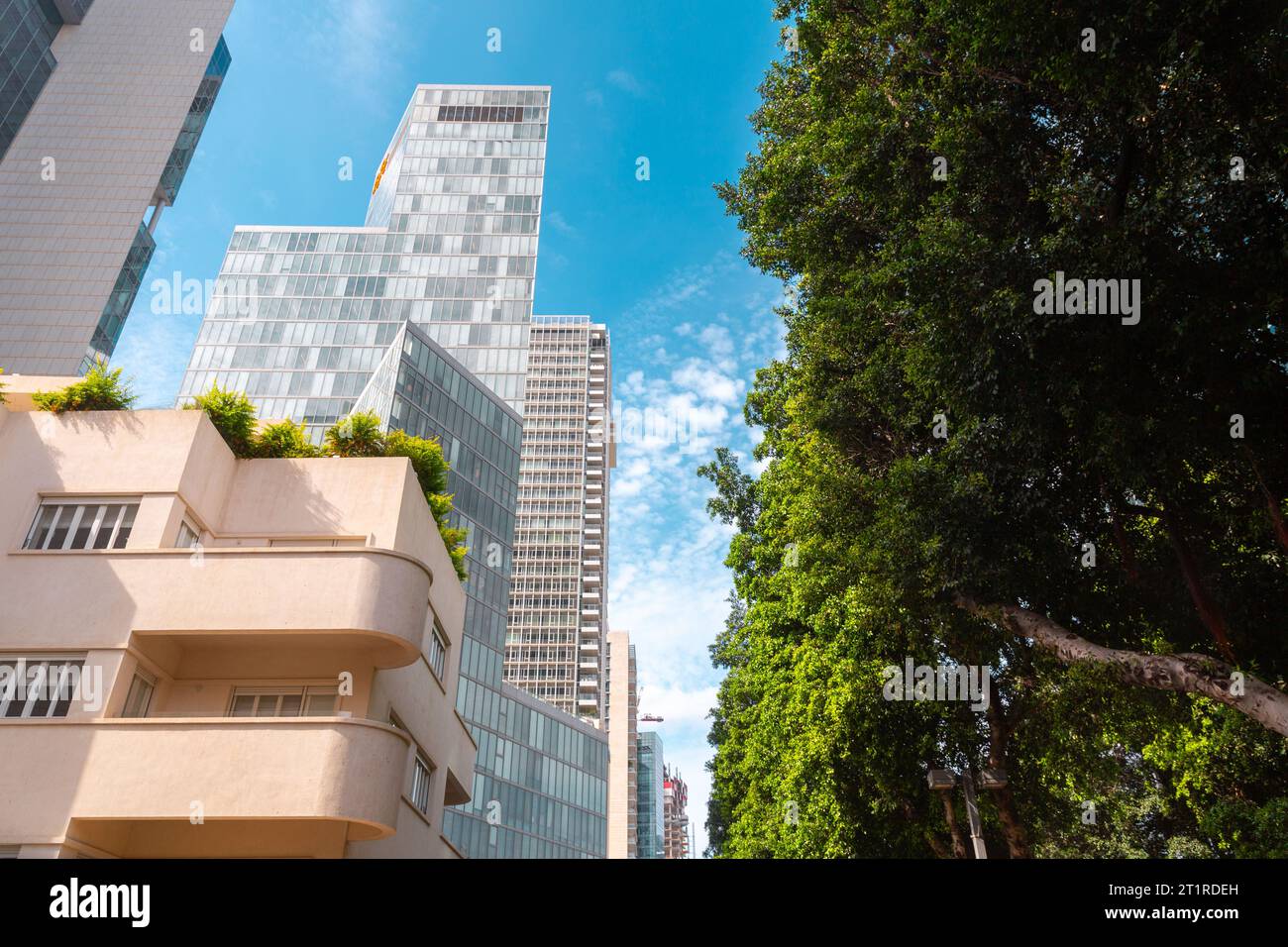 Tel Aviv, Israel - OCT 2, 2023 - The headquarters building of FIBI, the ...
