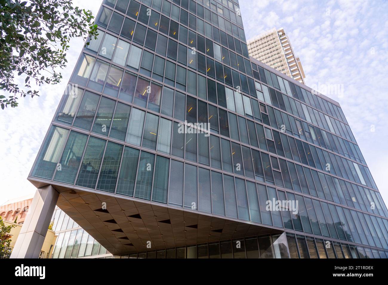Tel Aviv, Israel - OCT 2, 2023 - The headquarters building of FIBI, the ...