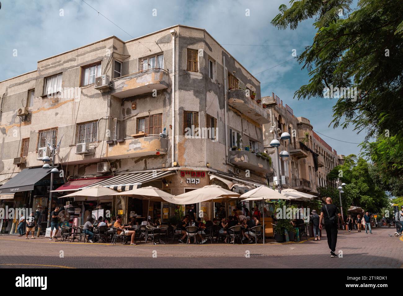 Tel Aviv, Israel - October 2, 2023 - Street view from the Nachalat ...