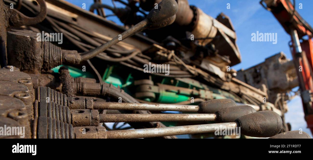 Hydraulics valves to control and operate hydraulic machinery Stock ...