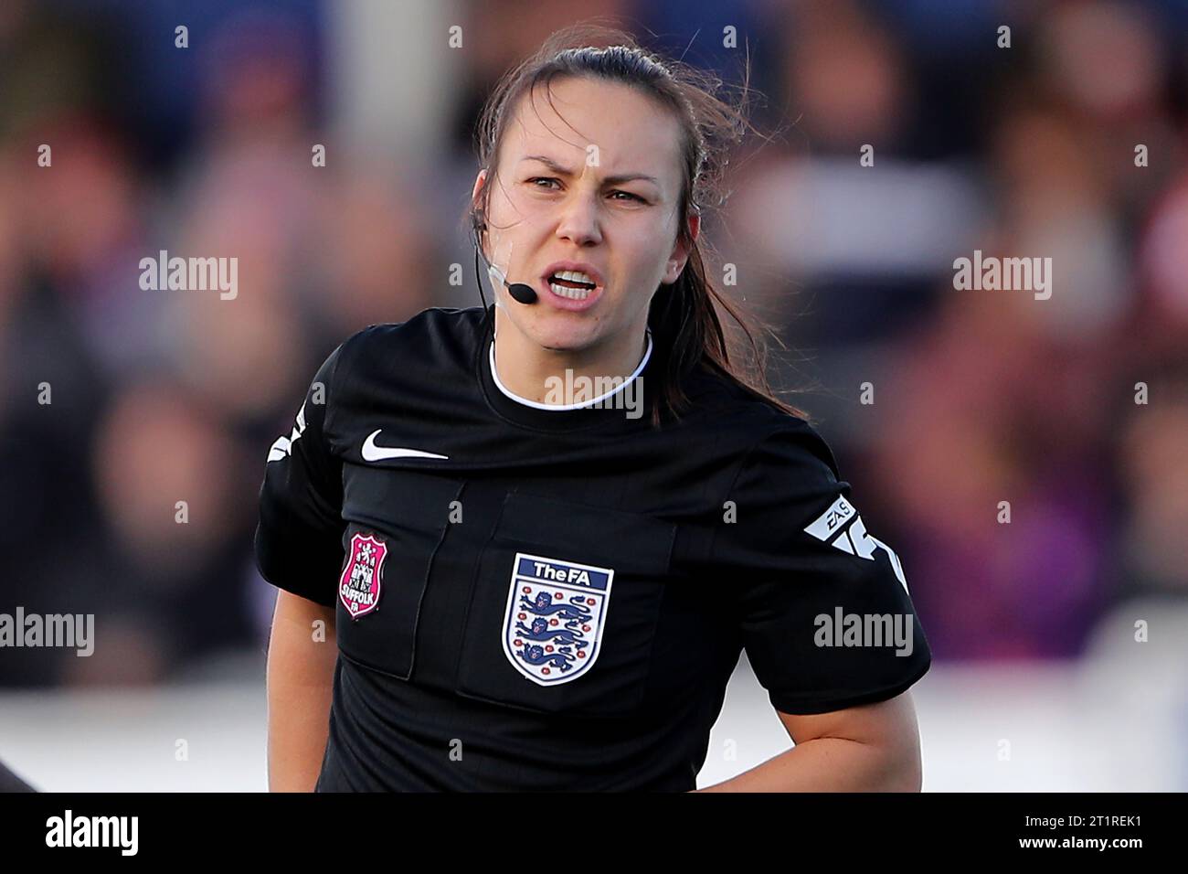 Match referee Emily Heaslip during Billericay Town vs Sheppey United ...