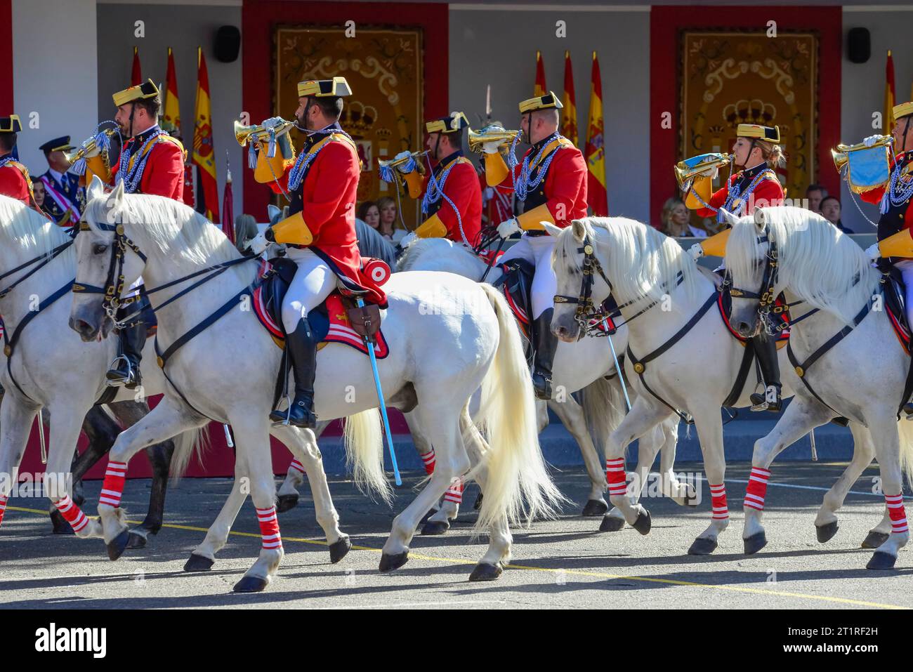 Mounted buglers . Some 4,100 military personnel participated during the National Day military ...