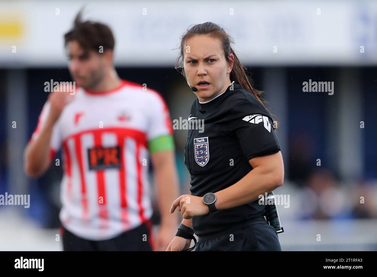 Match referee Emily Heaslip during Billericay Town vs Sheppey United ...