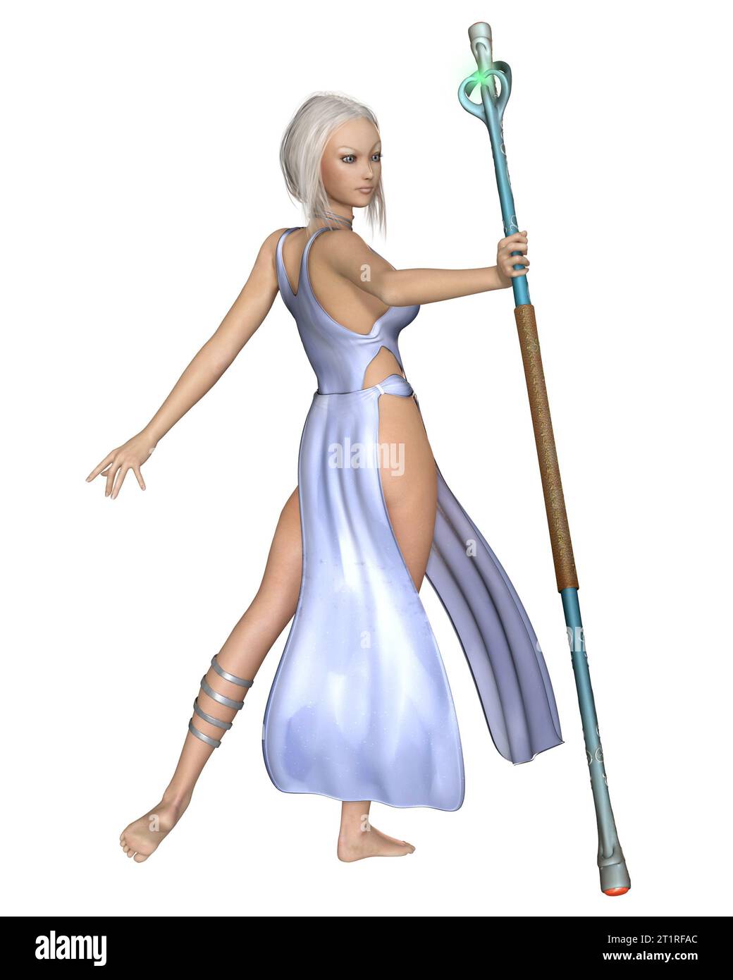 Woman blue dress back Cut Out Stock Images & Pictures - Alamy