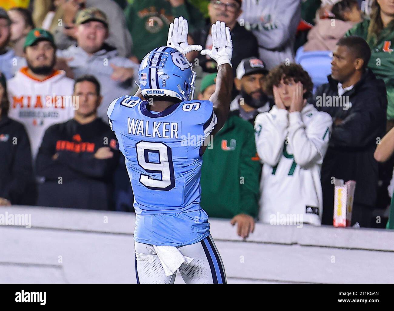 October 14, 2023: North Carolina junior Devontez Walker (9) males "U ...