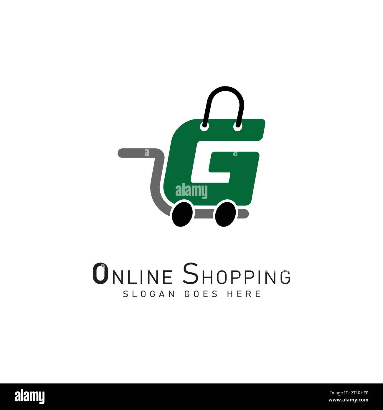 Shopping Cart Letter G Logo. Modern icon symbol template vector design ...