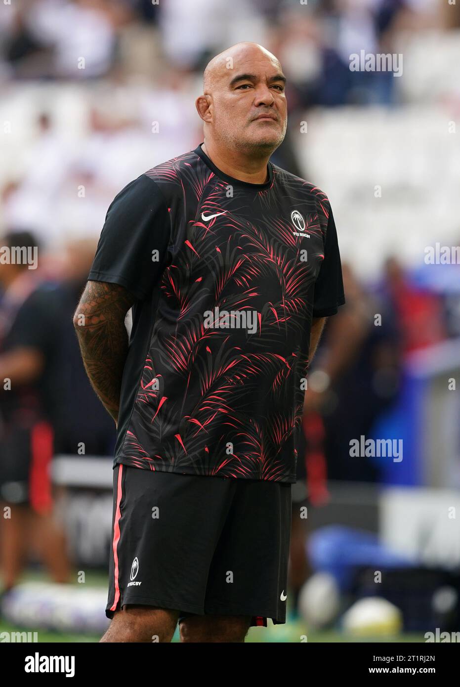 Fiji head coach Simon Raiwalui before the Rugby World Cup 2023 quarter ...