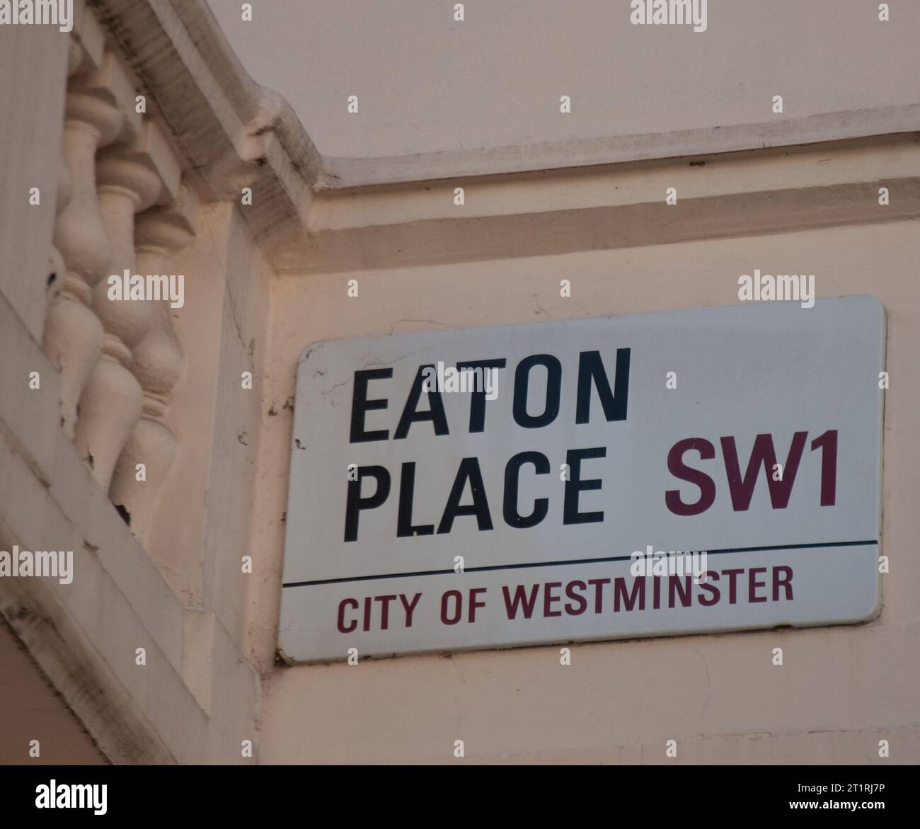 Sign for Eaton Place, Belgravia, Lodnon, UK Stock Photo - Alamy