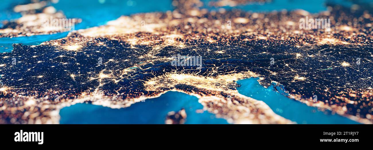 Central Europe - Italy, France, Germany, Switzerland, Austria. Elements ...
