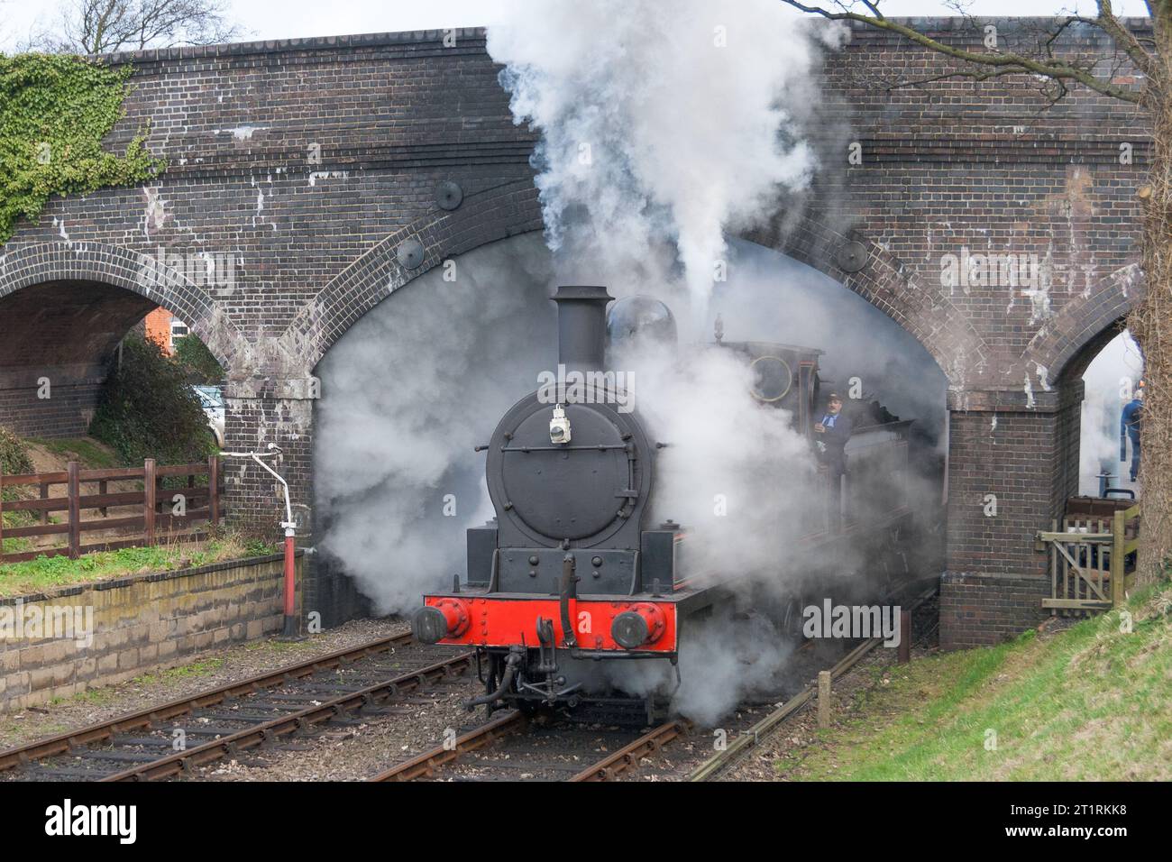 A steam train departing from Weybourne Stock Photo - Alamy
