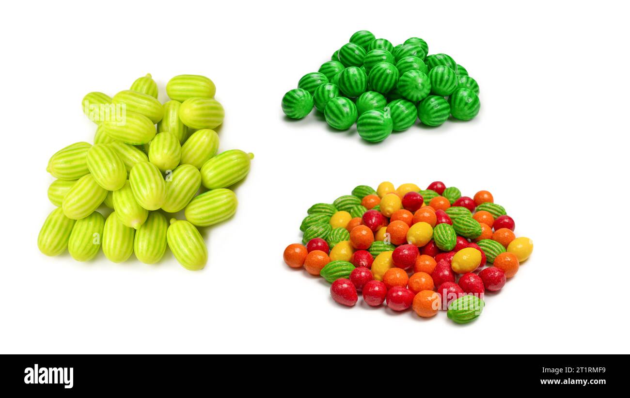 Green chewing gum isolated on white background Stock Photo - Alamy