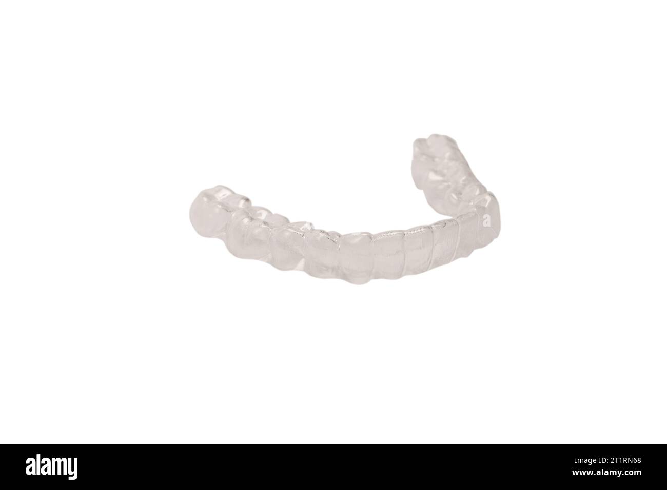 Transparent mouth guard isolated on a white background Stock Photo - Alamy