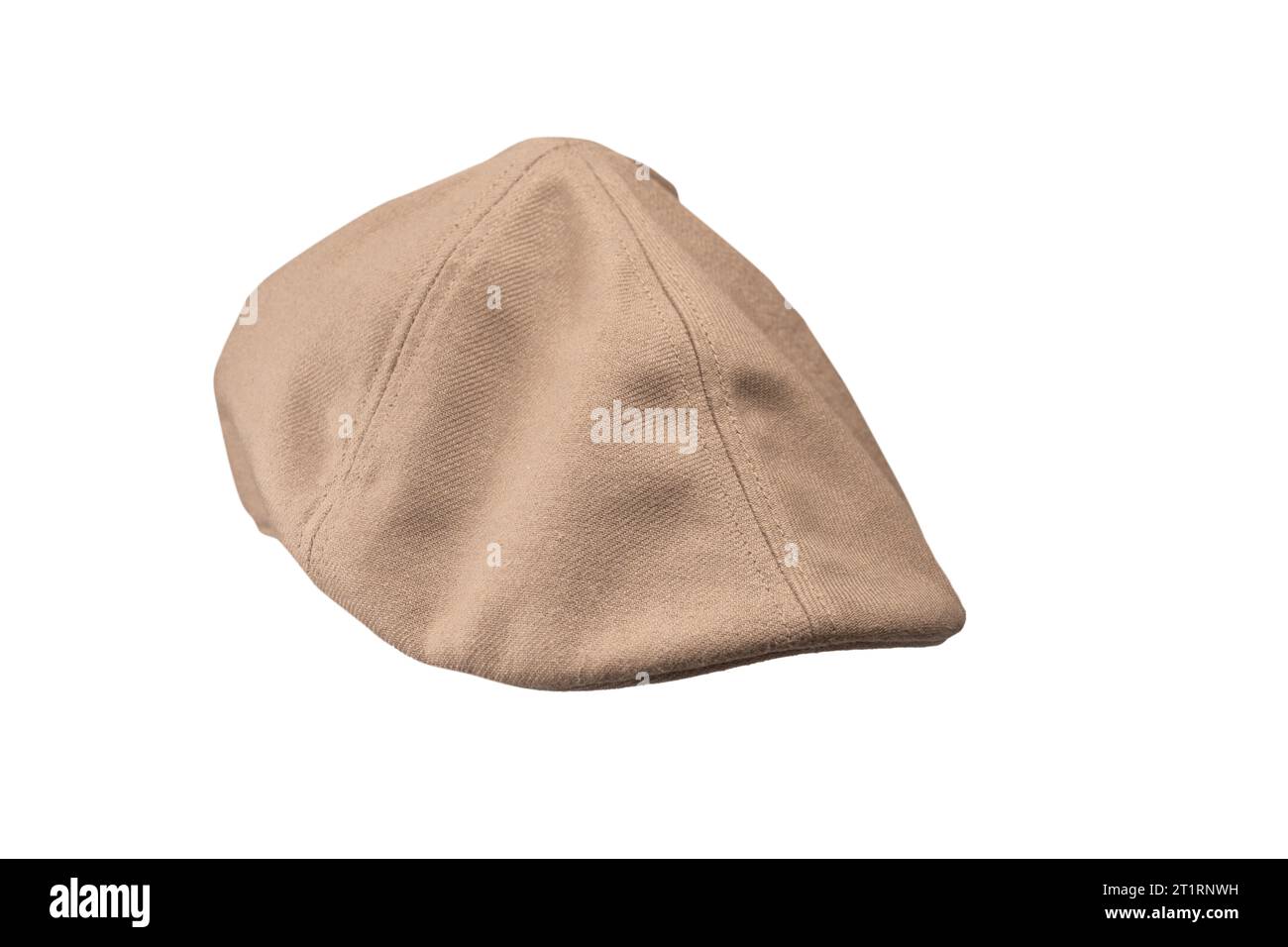 Light brown ascot cap isolated on a white background Stock Photo - Alamy