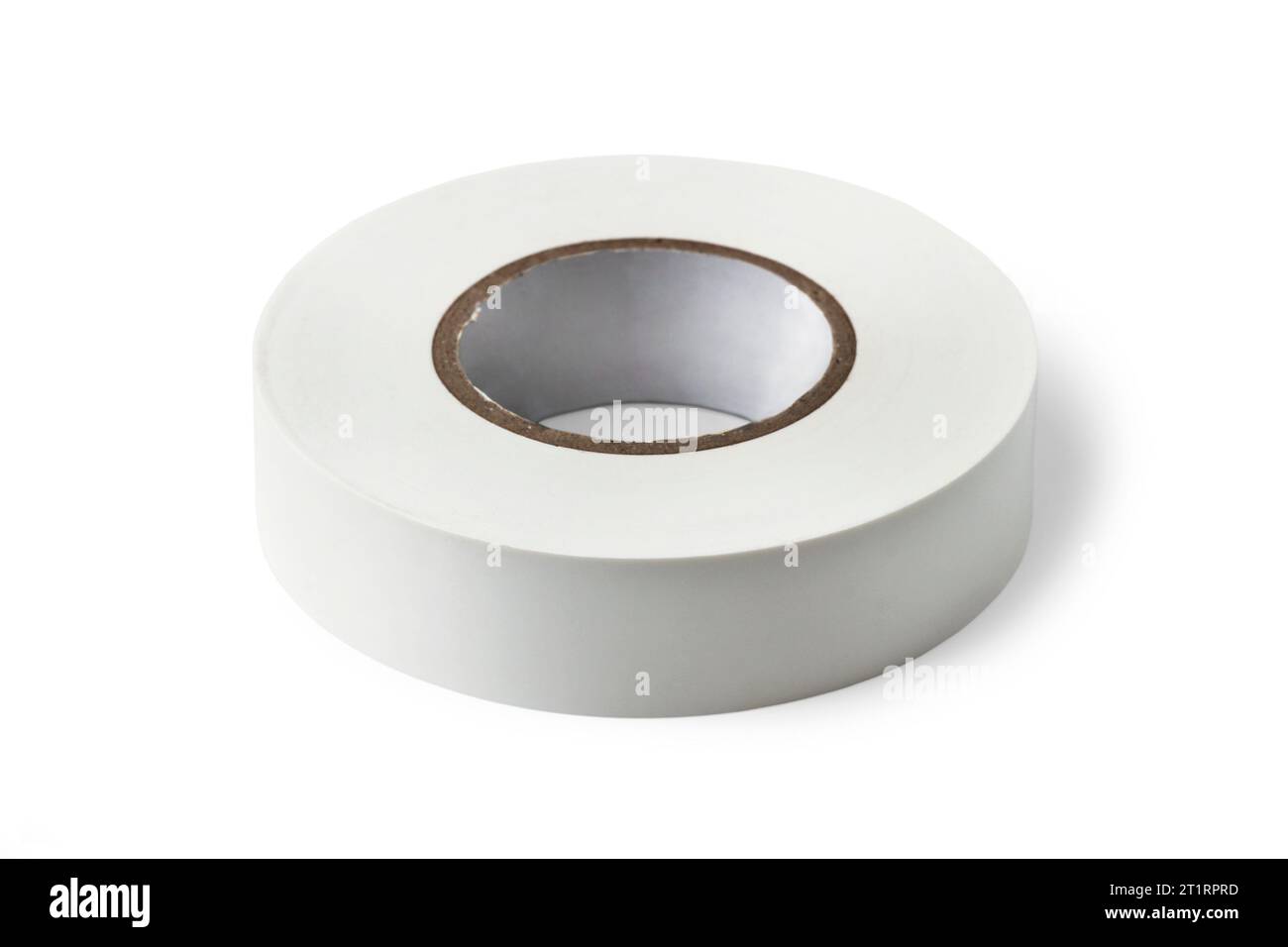 Roll of white electrical tape close up isolated on white background ...