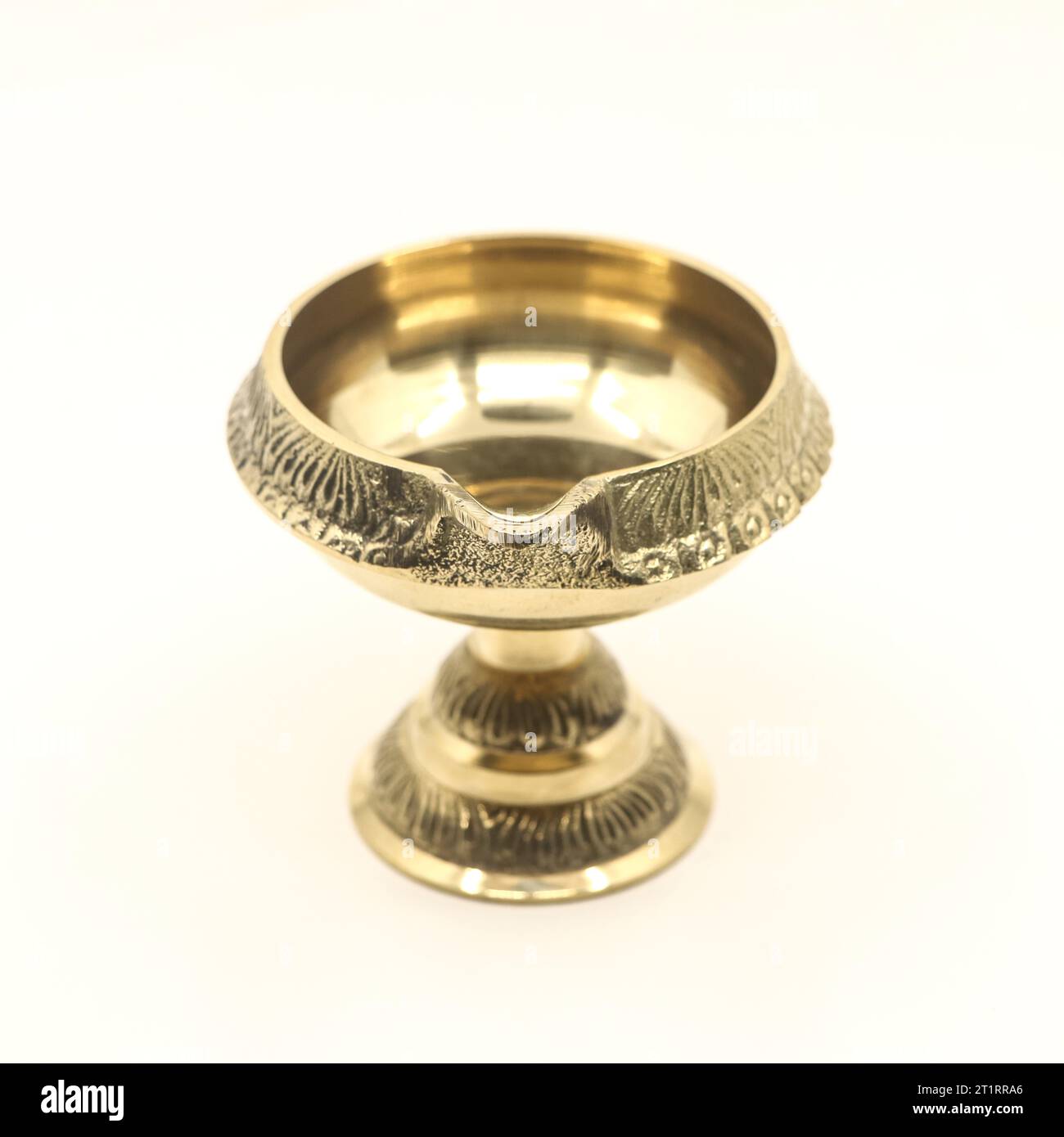 handcrafted brass oil diya lamp with stand used for decorative fire ...