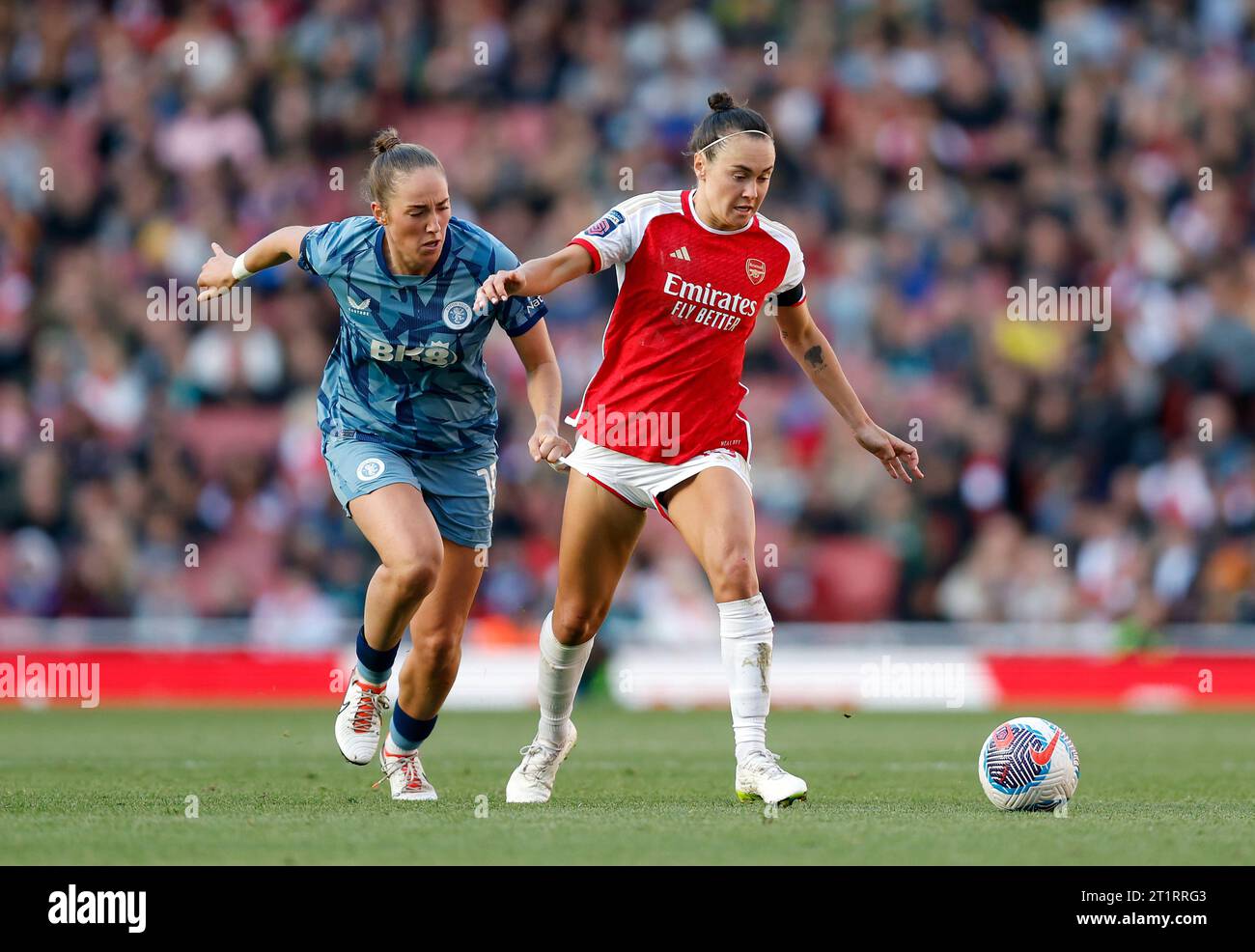 Aston Villa's Lucy Parker and Arsenal's Caitlin Foord during the ...