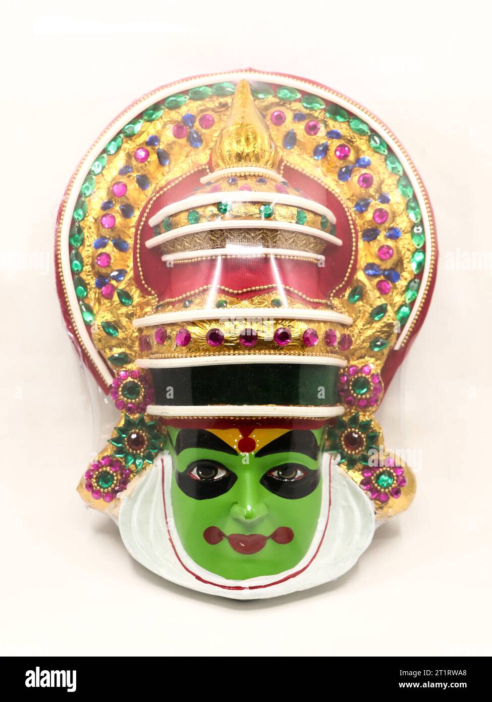 a handcrafted decorative kathakali wall mask of a cultural dance form ...