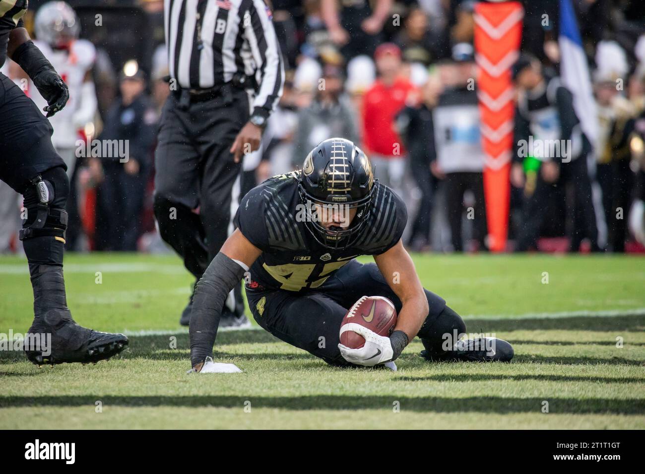 West Lafayette, Indiana, USA. 14th October, 2023. Devin Mockobee (45 ...