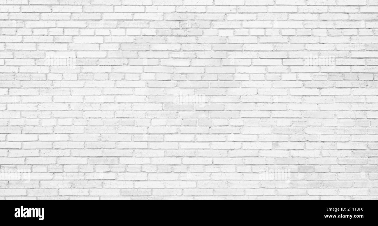 Abstract white gray brick wall texture for pattern background. wide ...