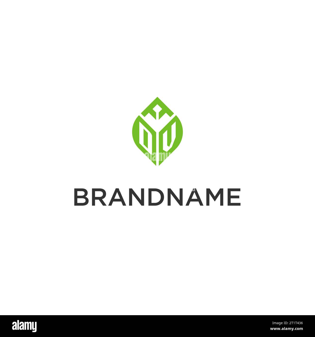 DV monogram with leaf logo design ideas, creative initial letter logo ...