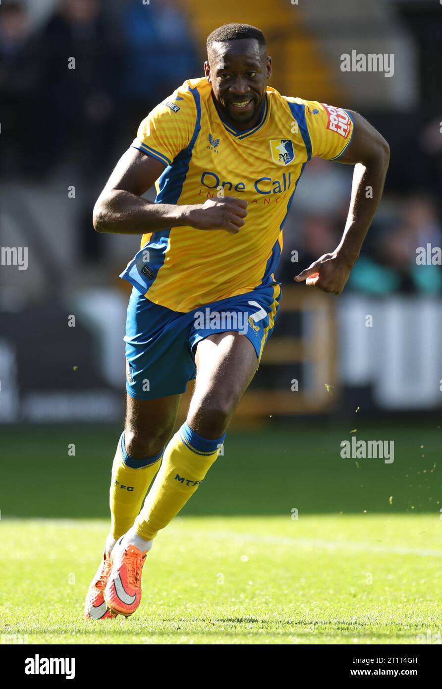 Mansfield Town’s Lucas Akins in action during the Sky Bet League Two ...