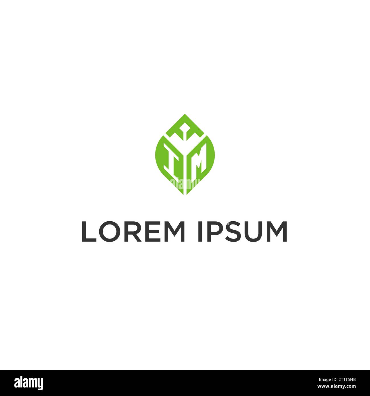IM monogram with leaf logo design ideas, creative initial letter logo ...