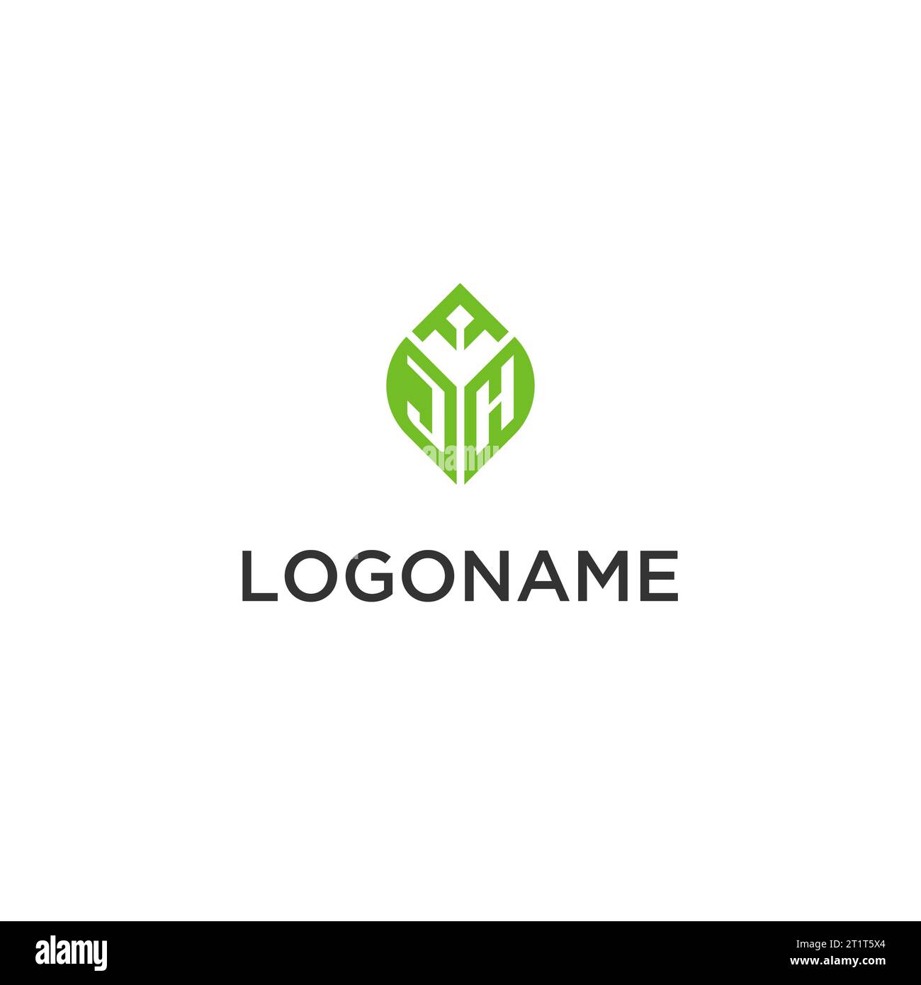 JH monogram with leaf logo design ideas, creative initial letter logo ...