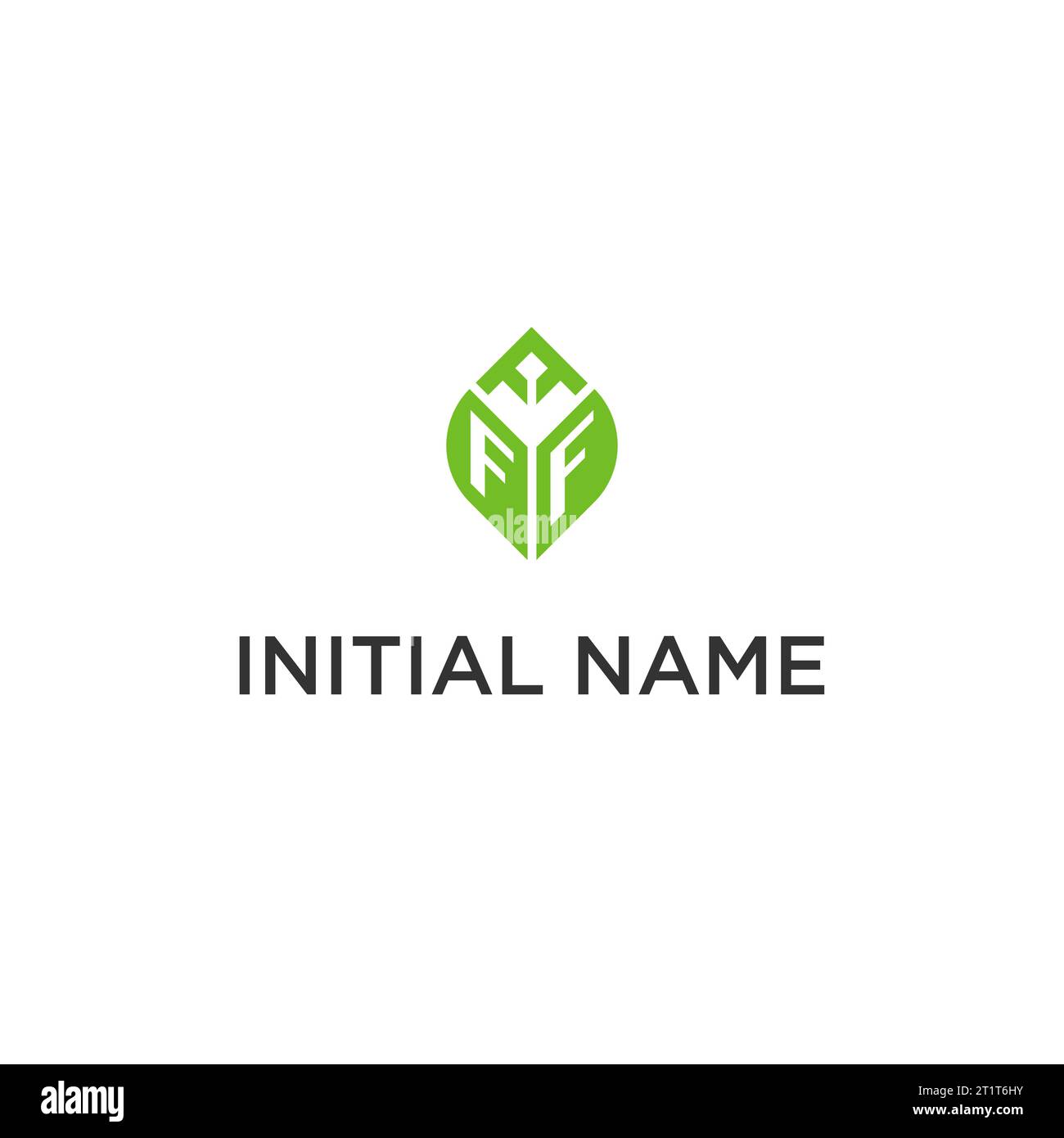 FF monogram with leaf logo design ideas, creative initial letter logo ...