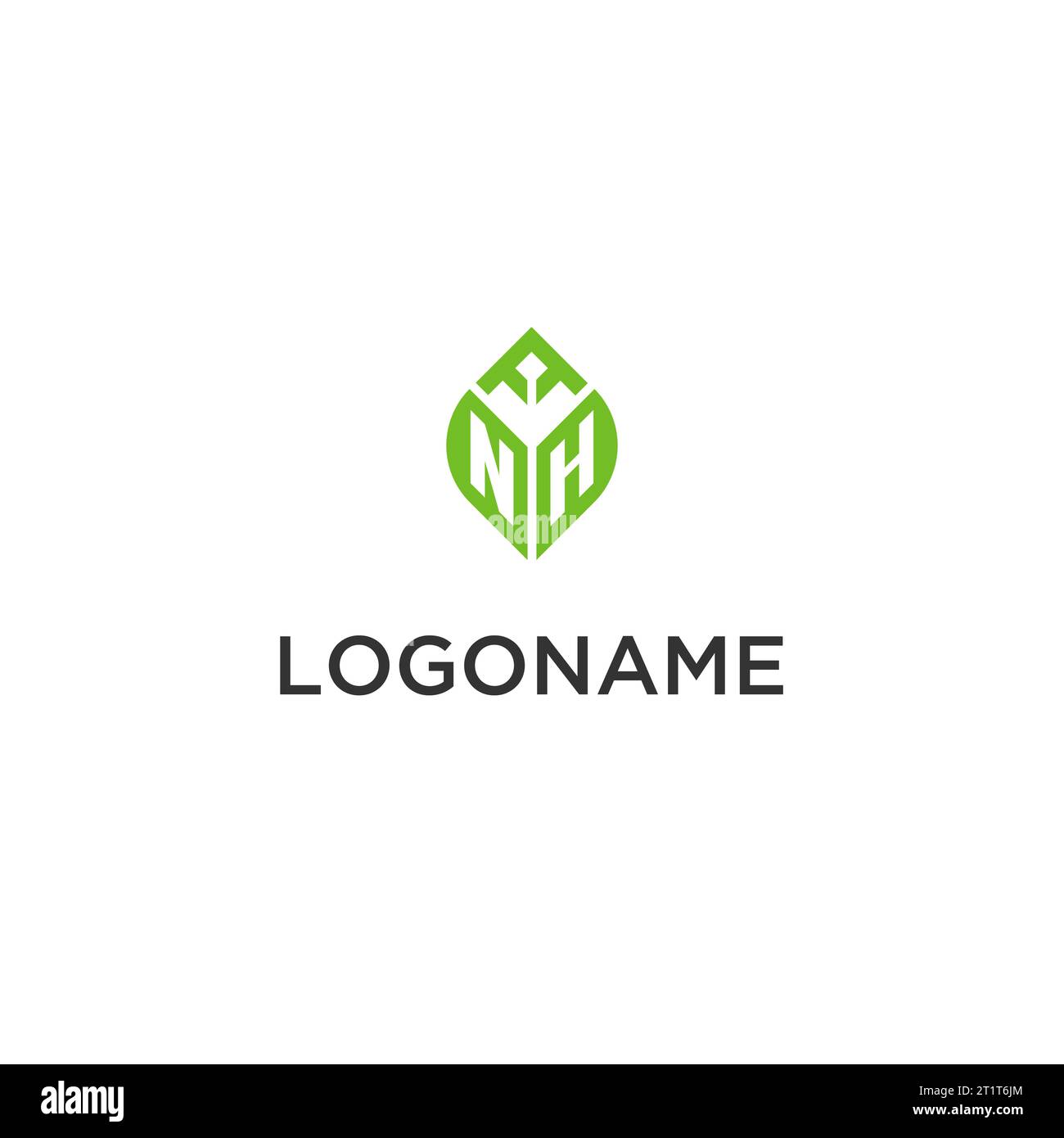 Initial nh logo Cut Out Stock Images & Pictures - Alamy