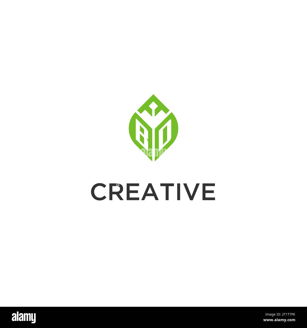 BD monogram with leaf logo design ideas, creative initial letter logo ...