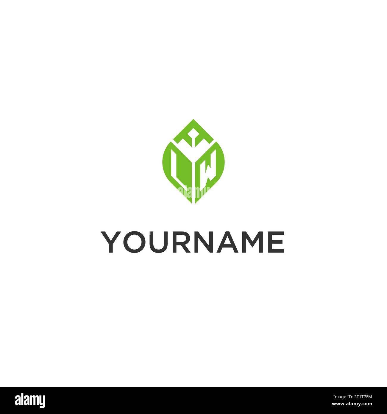 LW monogram with leaf logo design ideas, creative initial letter logo ...