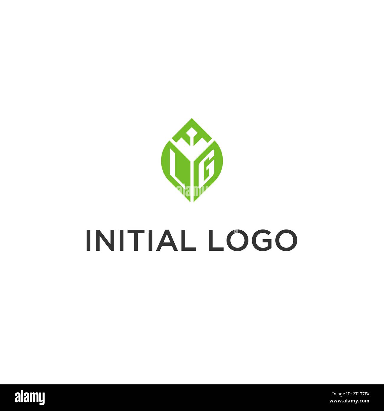 LG monogram with leaf logo design ideas, creative initial letter logo ...