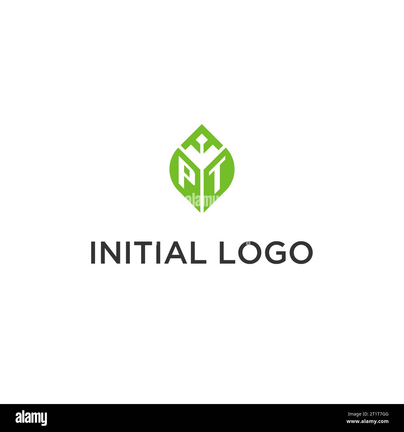 PT monogram with leaf logo design ideas, creative initial letter logo ...