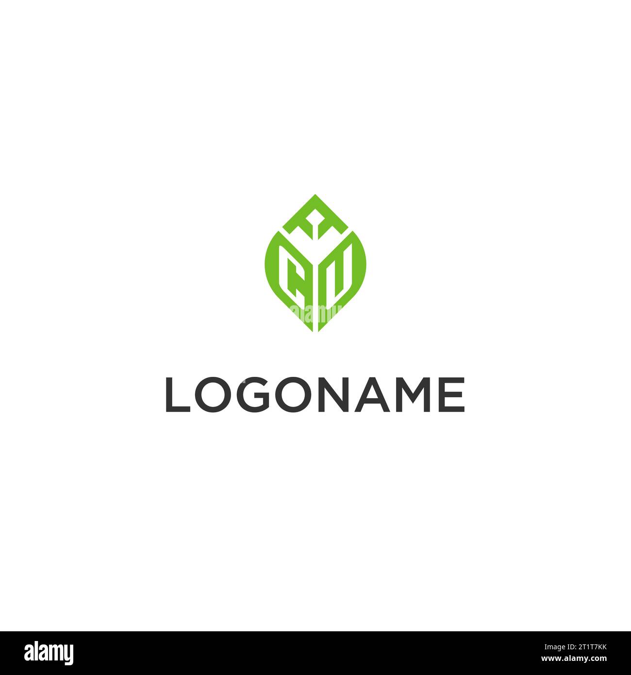 CU monogram with leaf logo design ideas, creative initial letter logo ...