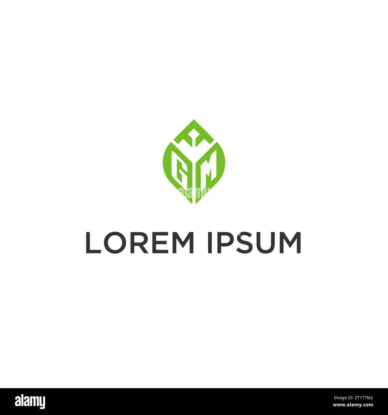 GM monogram with leaf logo design ideas, creative initial letter logo ...