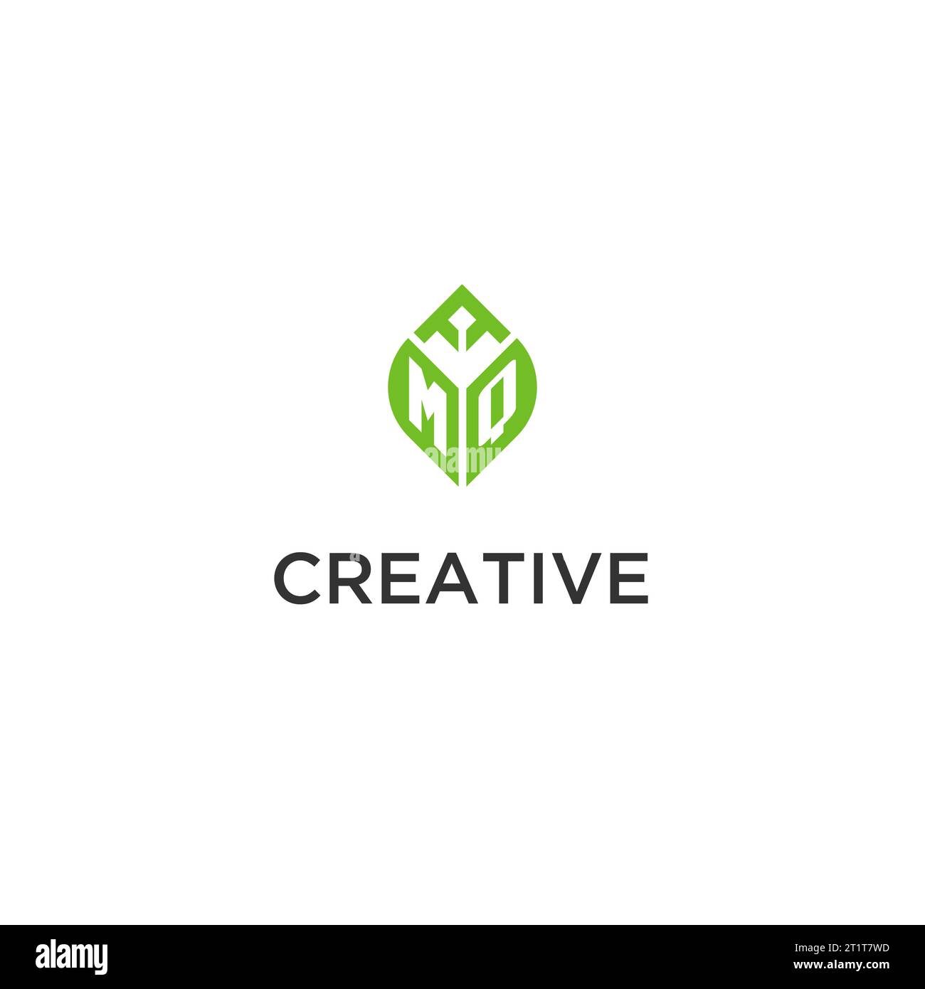 MQ monogram with leaf logo design ideas, creative initial letter logo ...