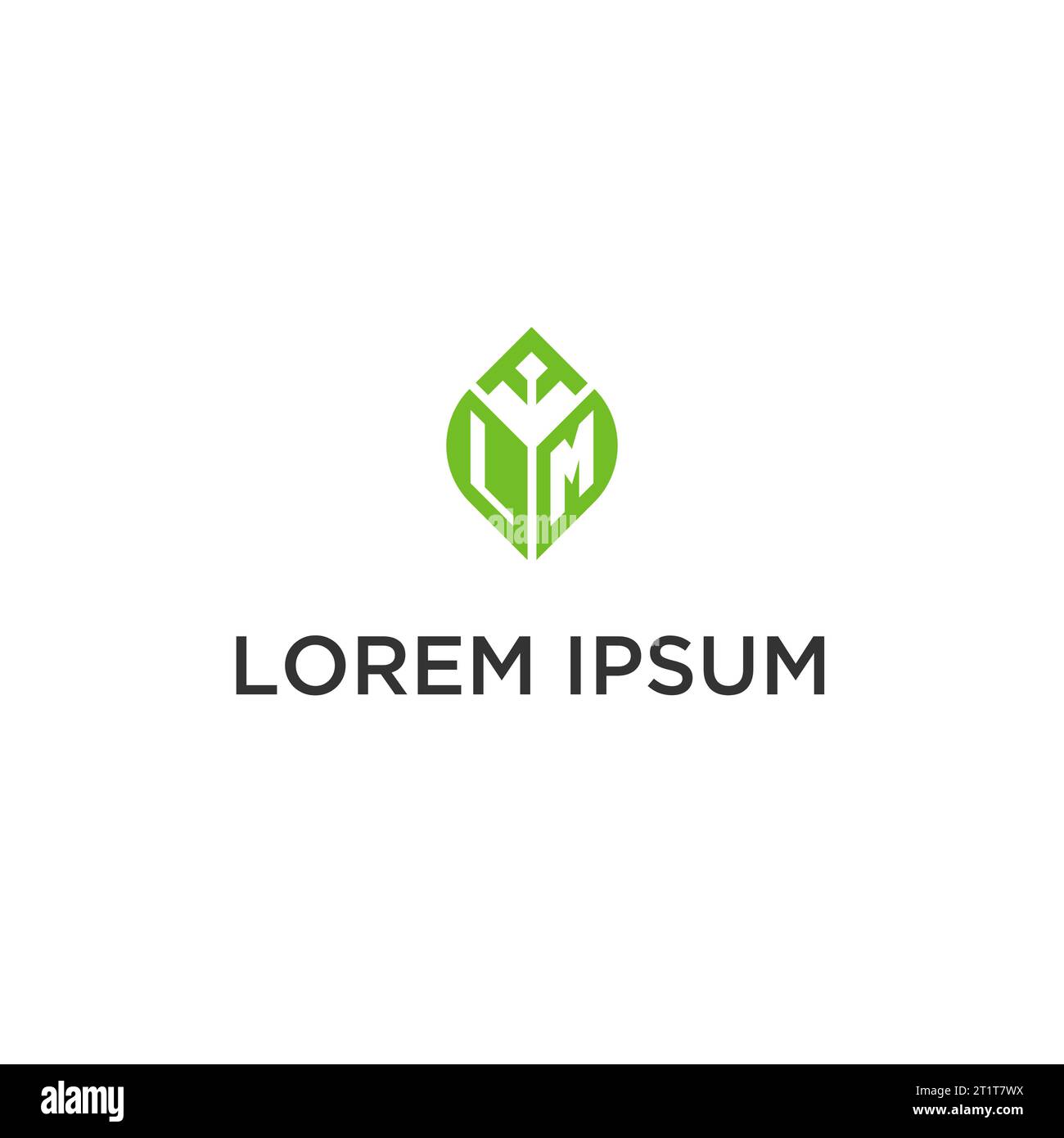 LM monogram with leaf logo design ideas, creative initial letter logo ...