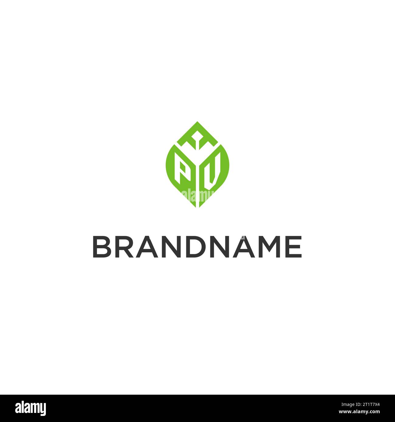 PV monogram with leaf logo design ideas, creative initial letter logo ...
