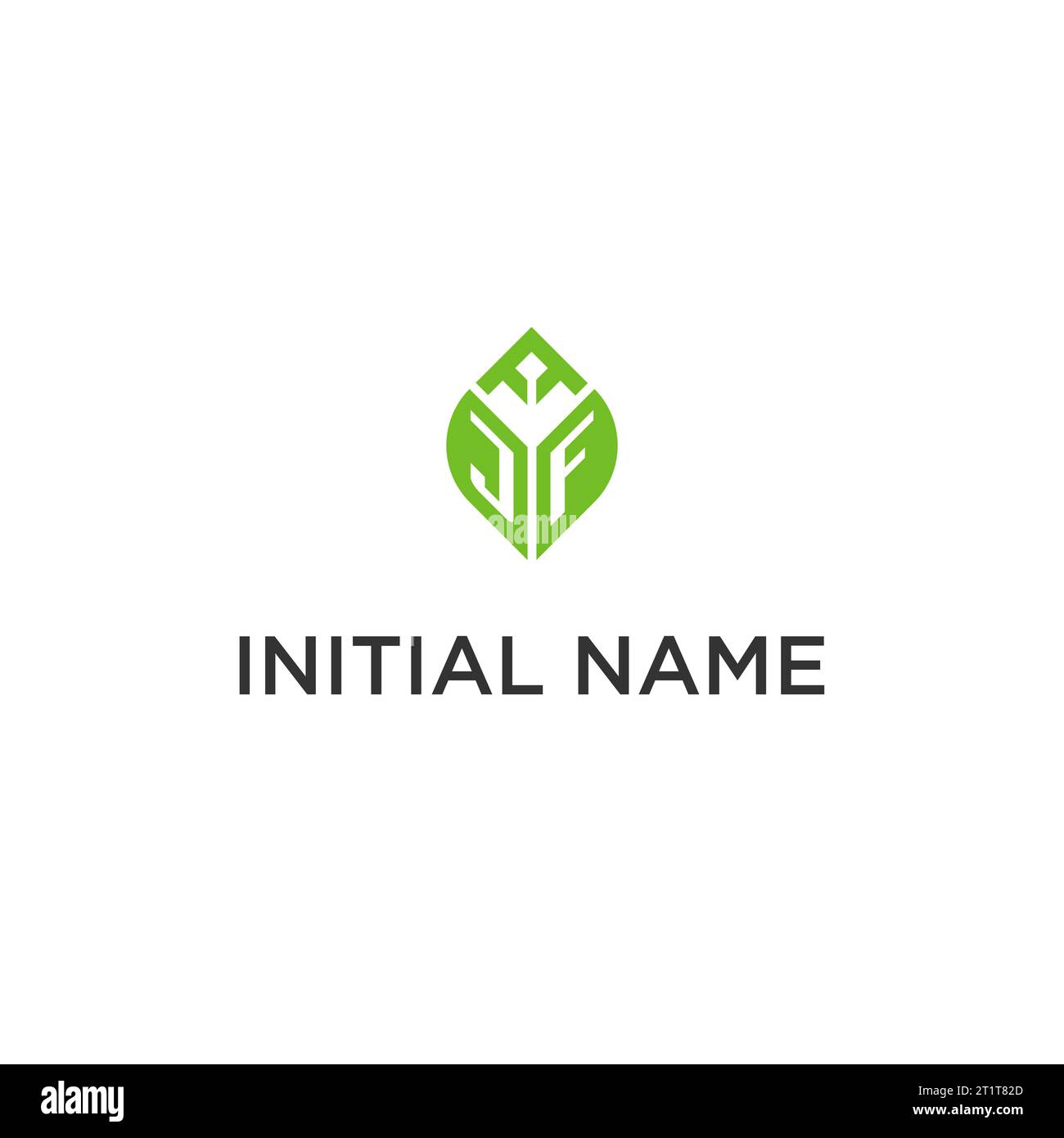 JF monogram with leaf logo design ideas, creative initial letter logo ...