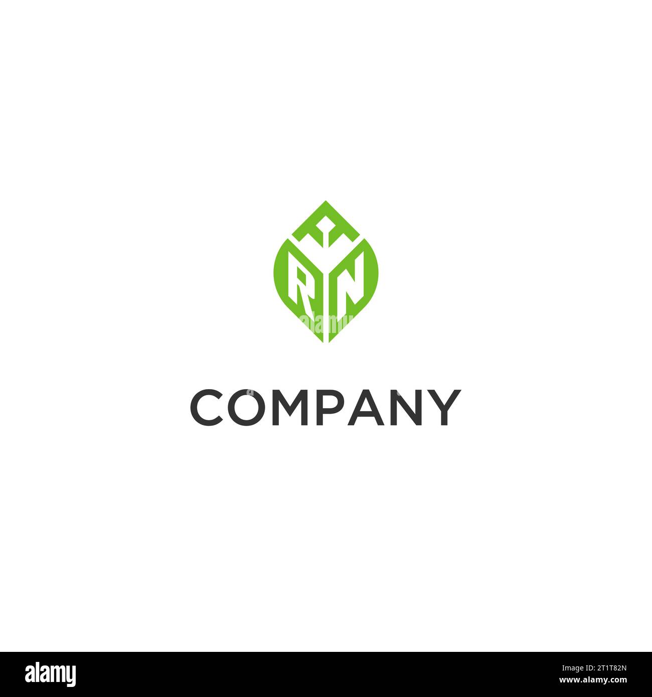 RN monogram with leaf logo design ideas, creative initial letter logo ...