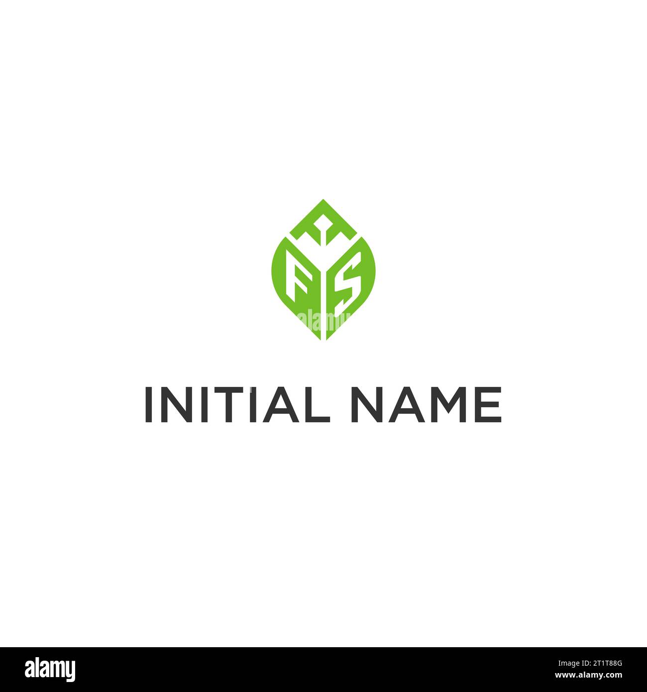 FS monogram with leaf logo design ideas, creative initial letter logo ...