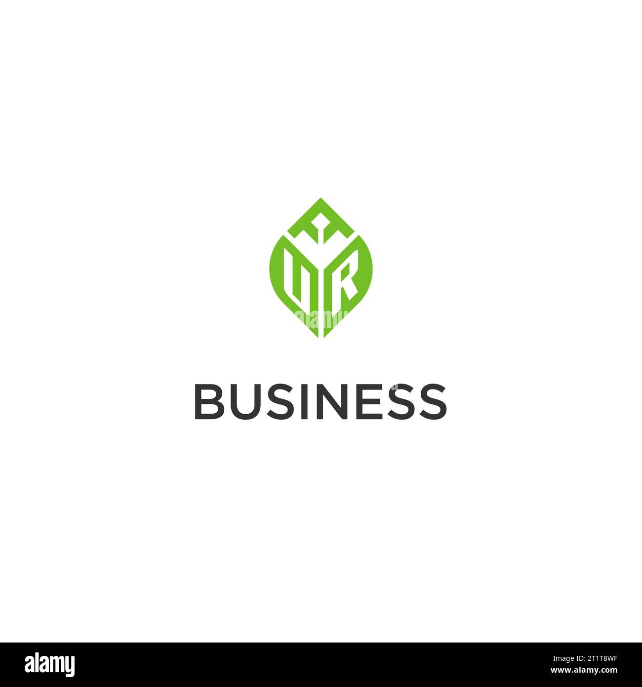 UR monogram with leaf logo design ideas, creative initial letter logo ...